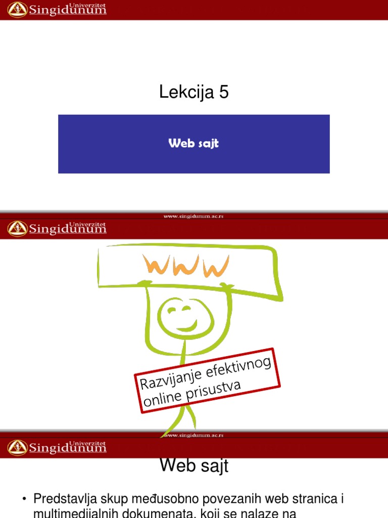 Lekcija 5 - Web Sajt | PDF