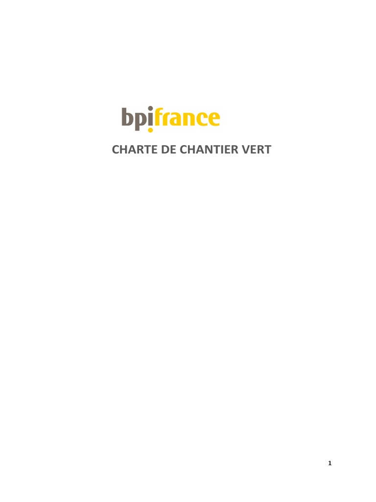 Charte de Chantier Vert PDF | PDF | Environnement naturel | Déchets