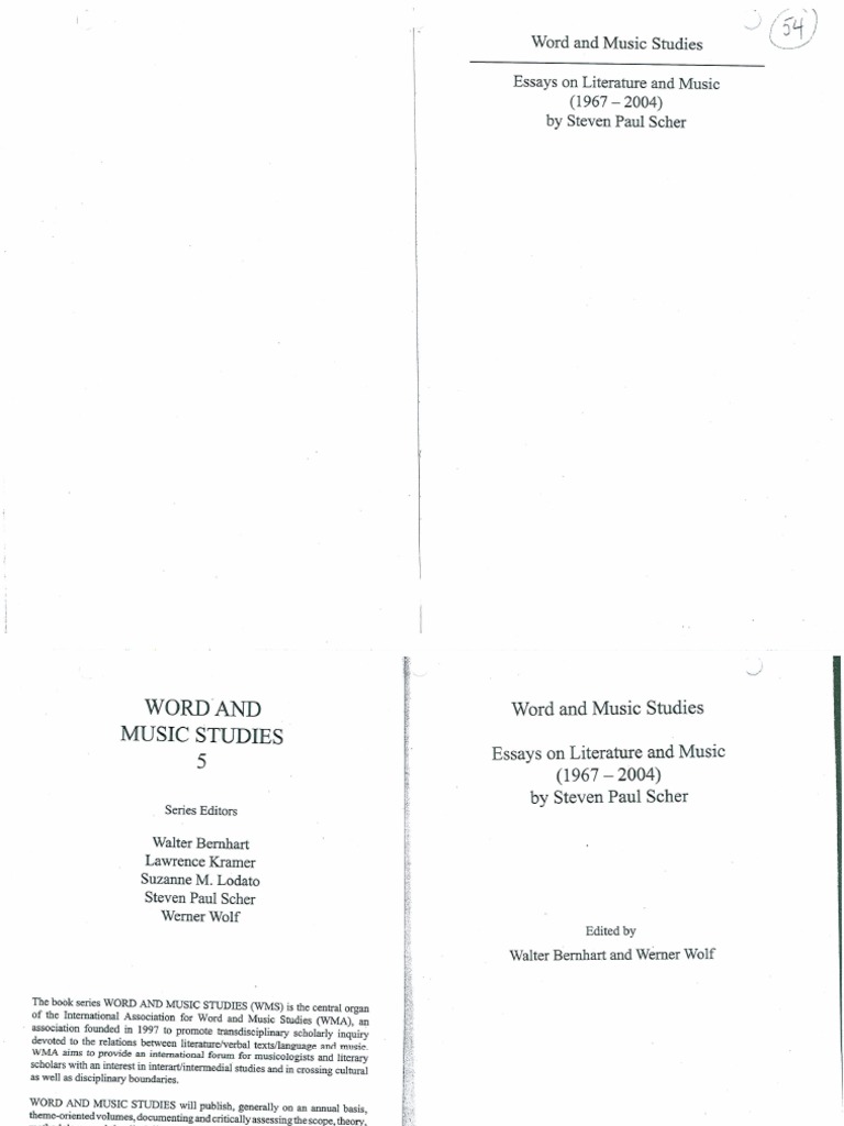 Literature and Music Steven Paul Scher | PDF