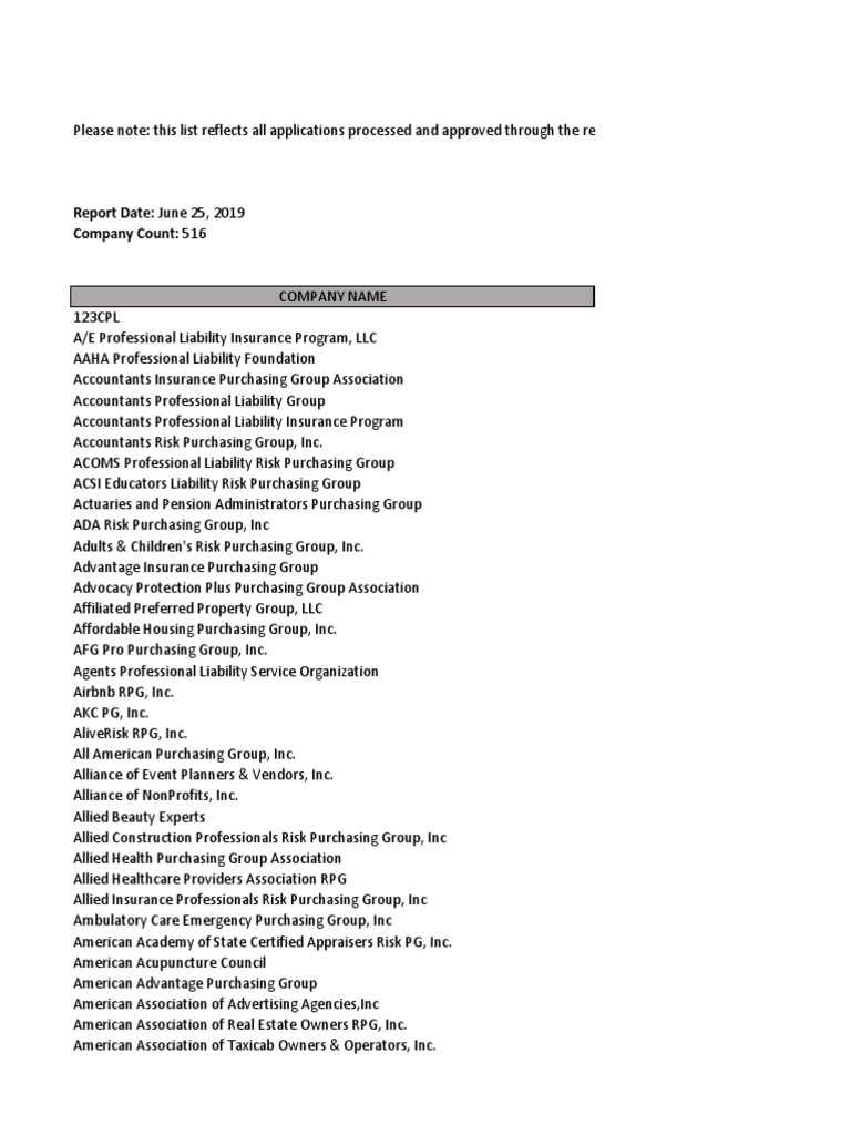 Risk Purchasing Groups | Download Free PDF | Insurance | Health ...