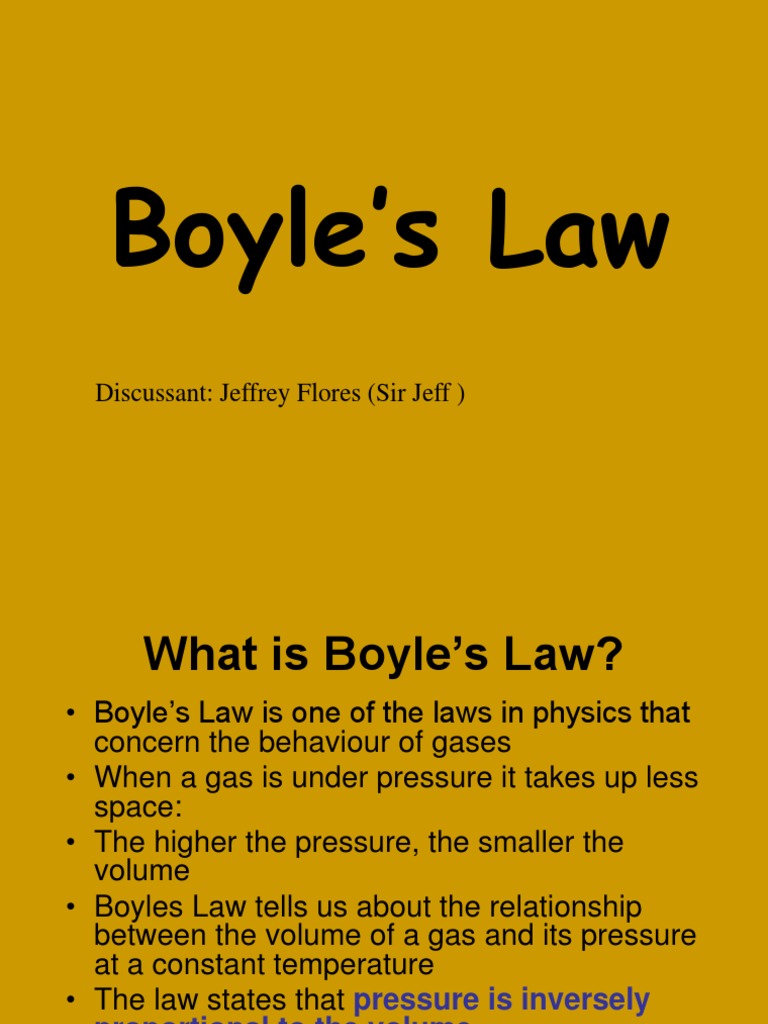 Boyles Law | PDF | Gases | Litre