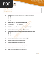Case Study Based Questions Class 9 | PDF | Area | Length
