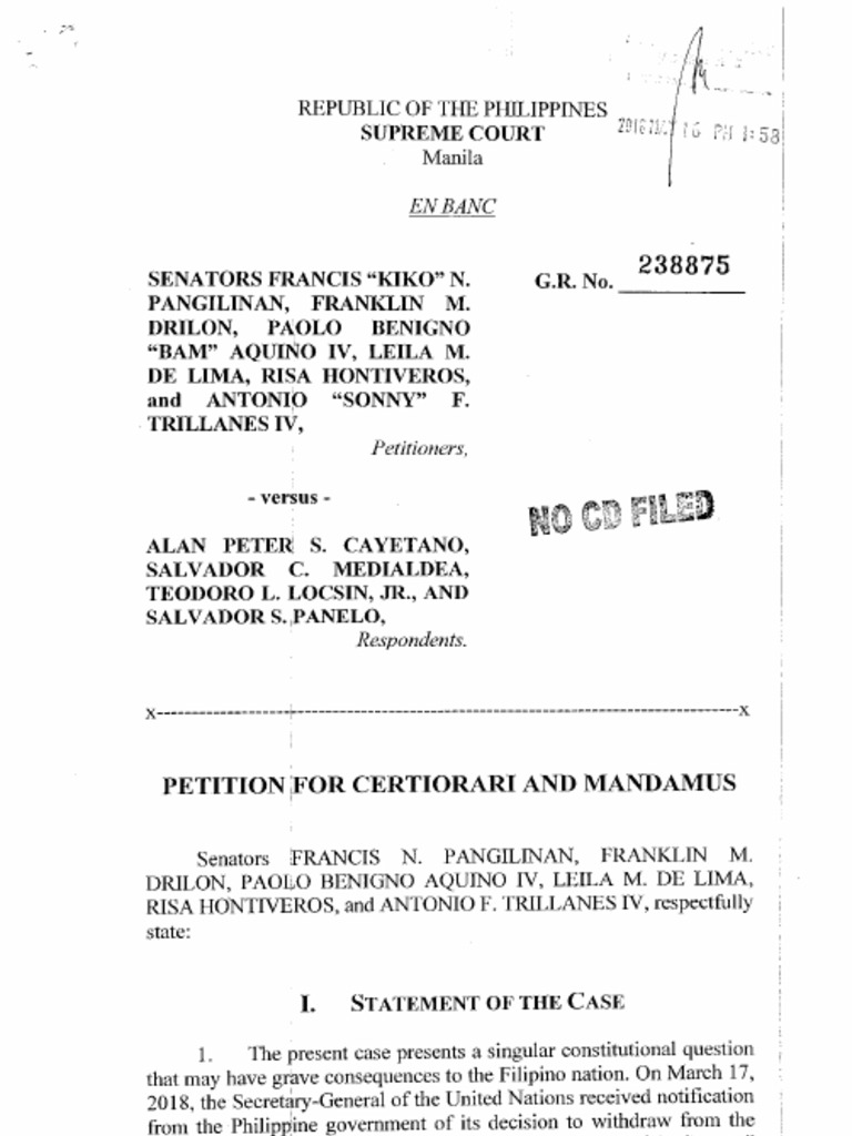 Petition For Certiorari and Mandamus | PDF