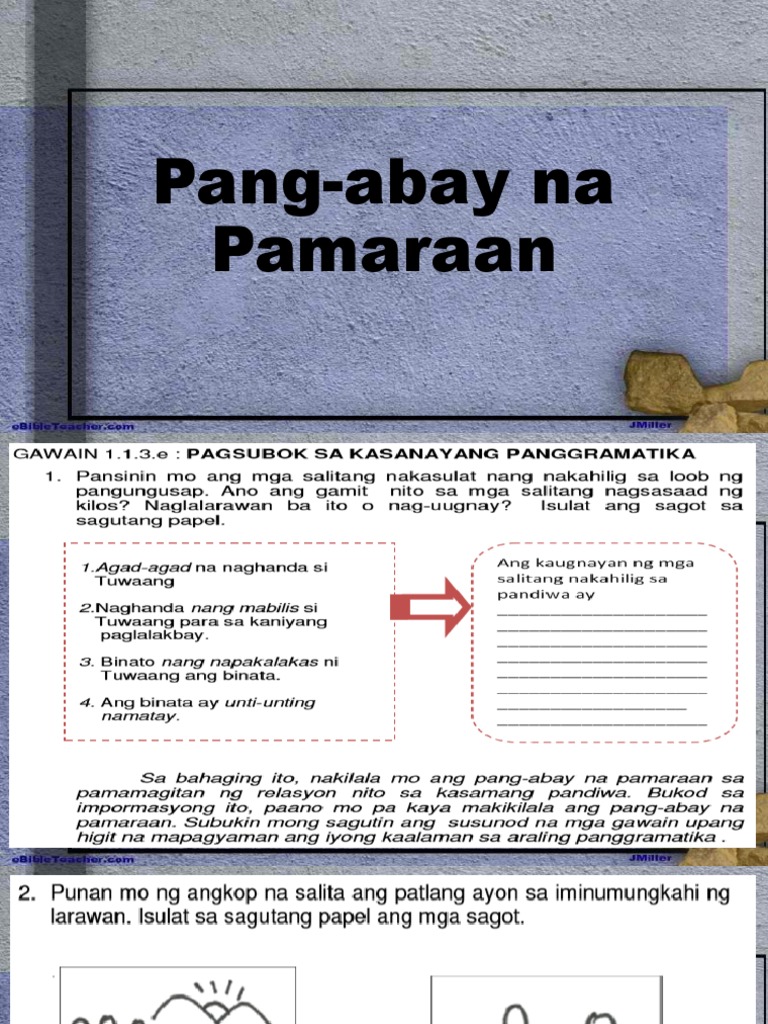 Pang-Abay Na Pamaraan | PDF