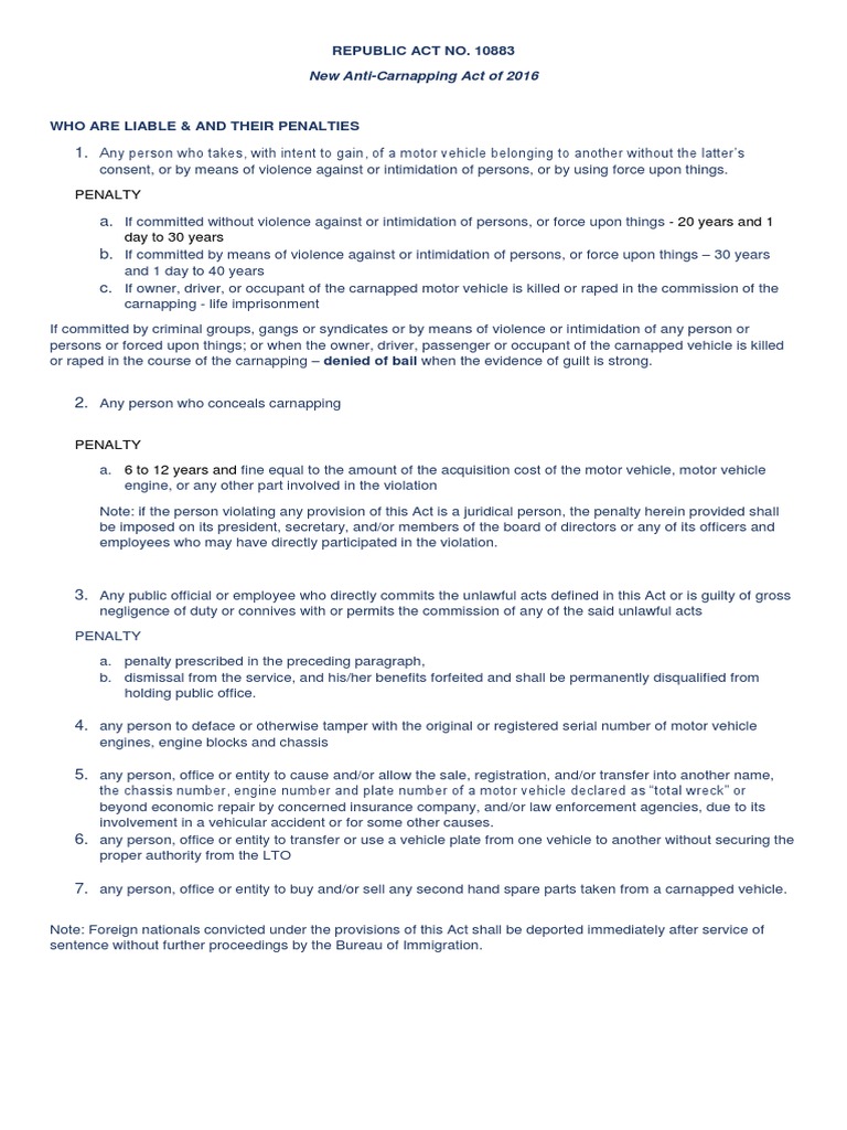 Ra 10883 Reviewer | PDF | Violence | Criminal Justice