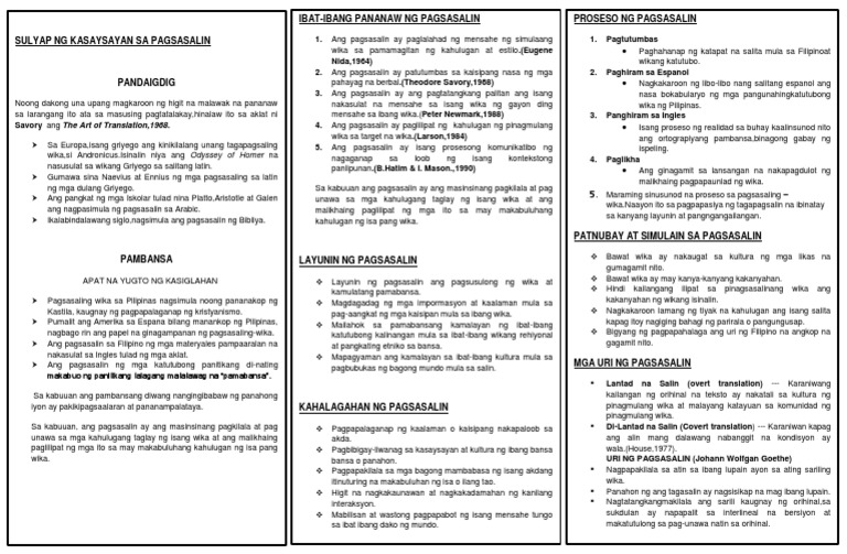 Inside Page PAGSASALIN | PDF
