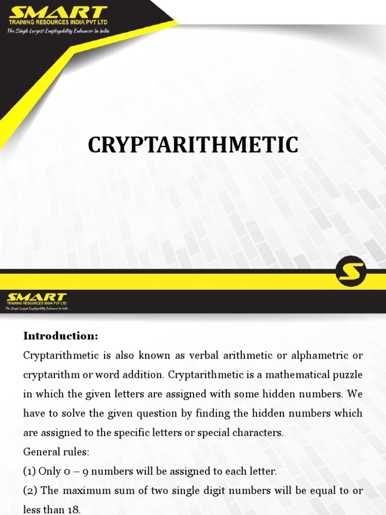 WINSEM2019-20 STS2022 SS VL2019205000085 Reference Material I 10-Dec-2019 Cryptarithmetic | PDF ...