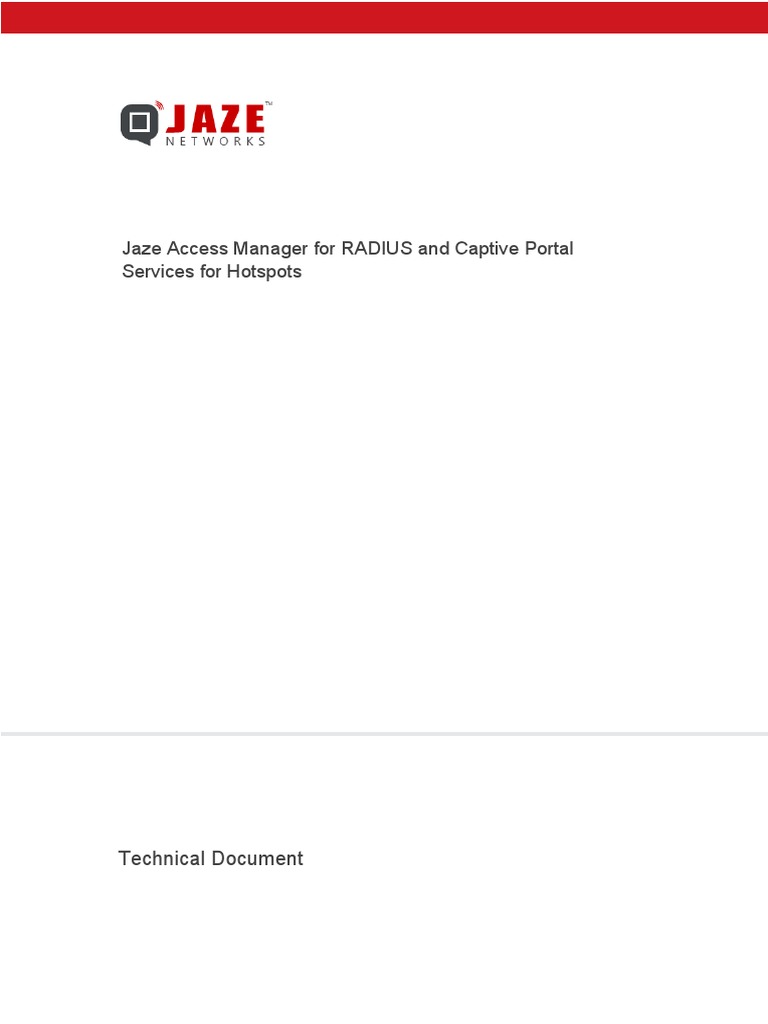 Jaze Access Manager Datasheet PDF | PDF | Radius | Internet Service Provider