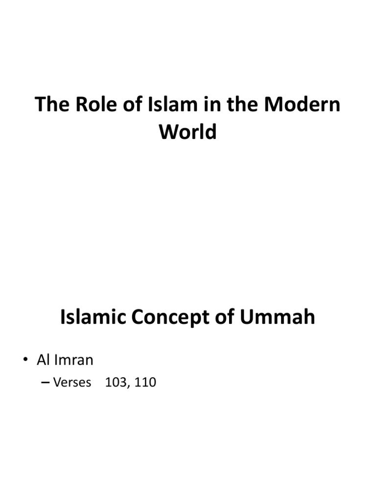 The Role of Islam in The Modern World | PDF | Muslim World ...