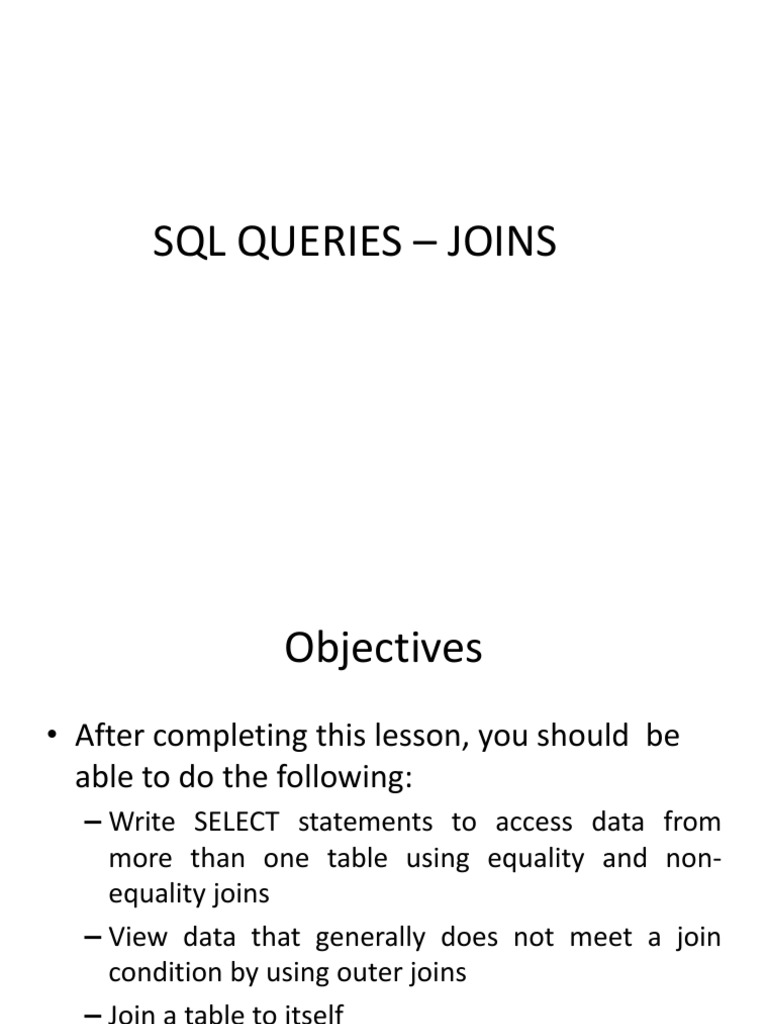 Queries - Joins | PDF | Databases | Computer Programming