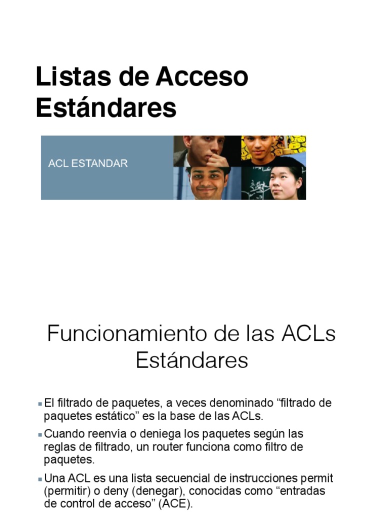 Acl Estandar PDF | PDF | Enrutador (Computación) | Protocolos de red