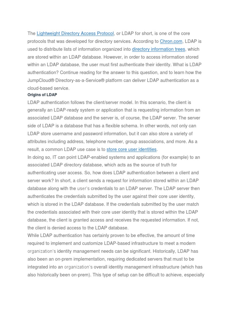LDAP | PDF | Internet Standards | Network Architecture