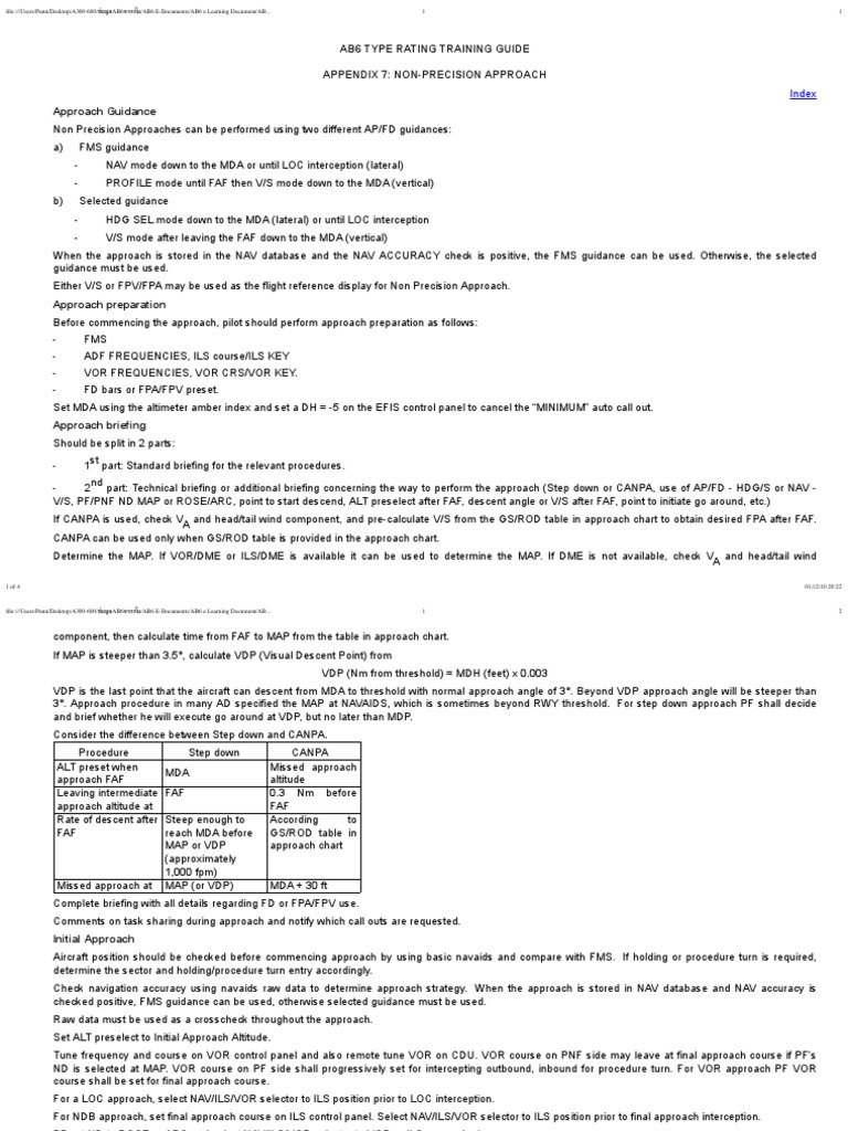 Non-Precision Approach | Aerospace | Navigation
