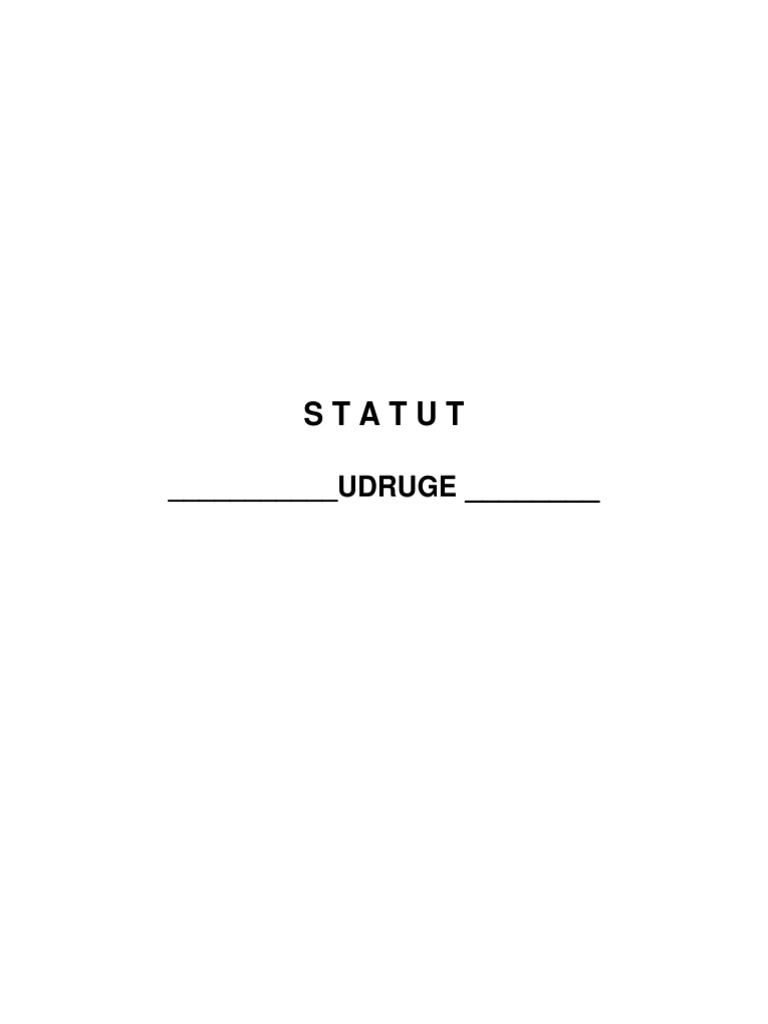 Primjer Statuta Udruge 1-1 | PDF