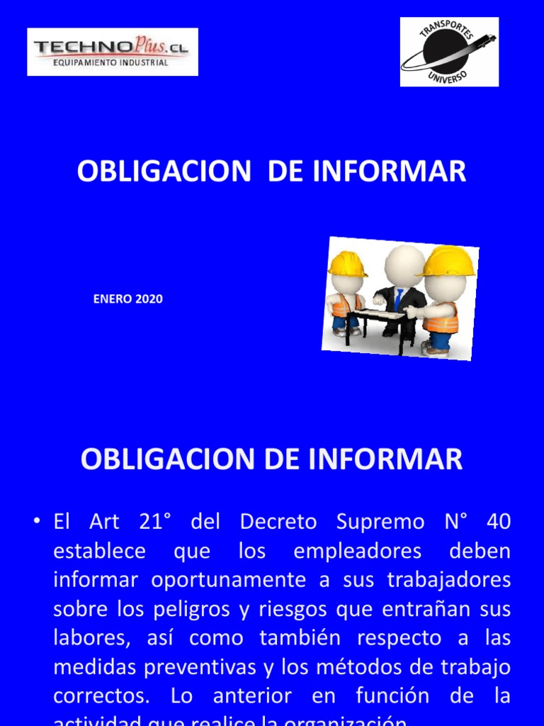 Obligacion de Informar | PDF