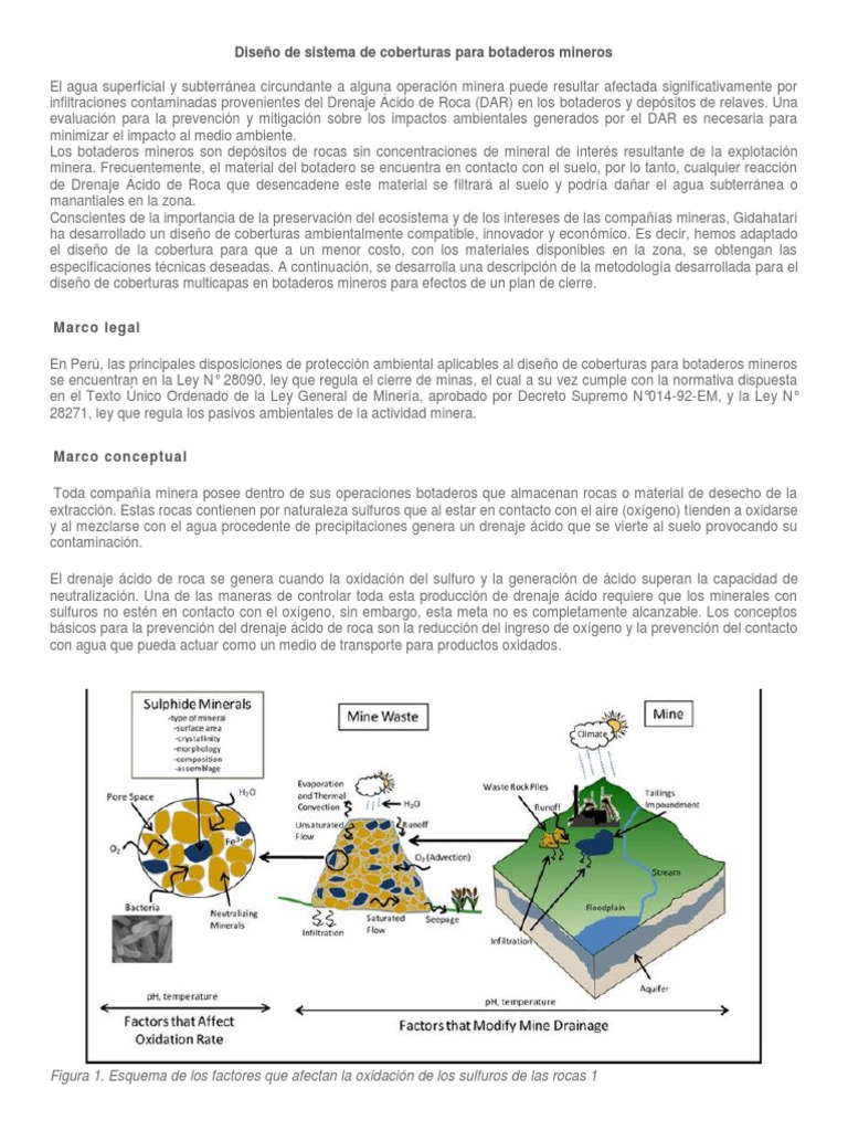 Diseño de Sistema de Coberturas para Botaderos Mineros | PDF | Minería ...