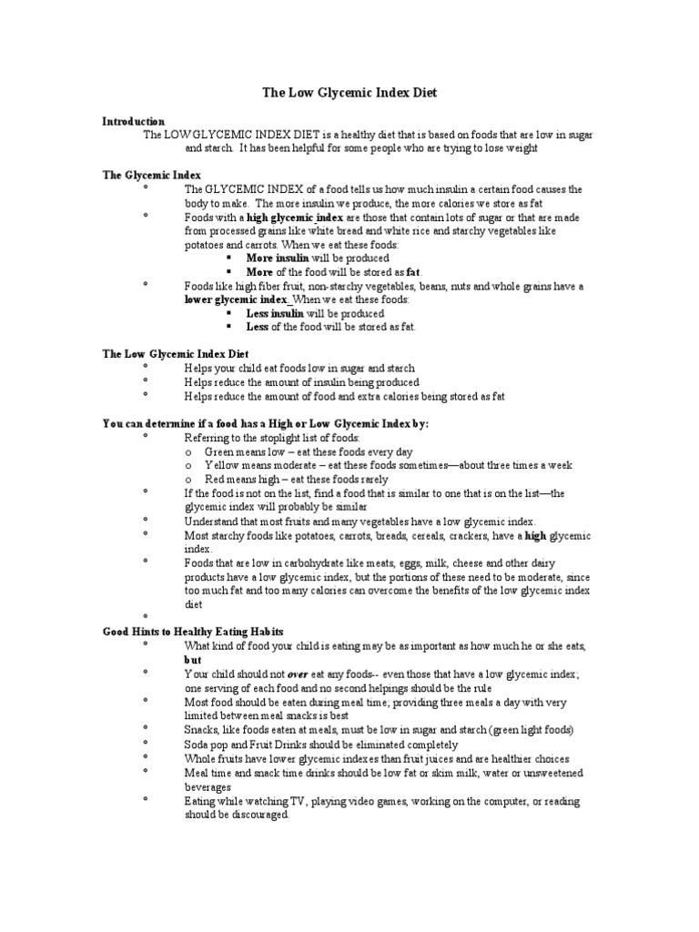 Stop Light Diet | PDF | Glycemic Index | Dieting