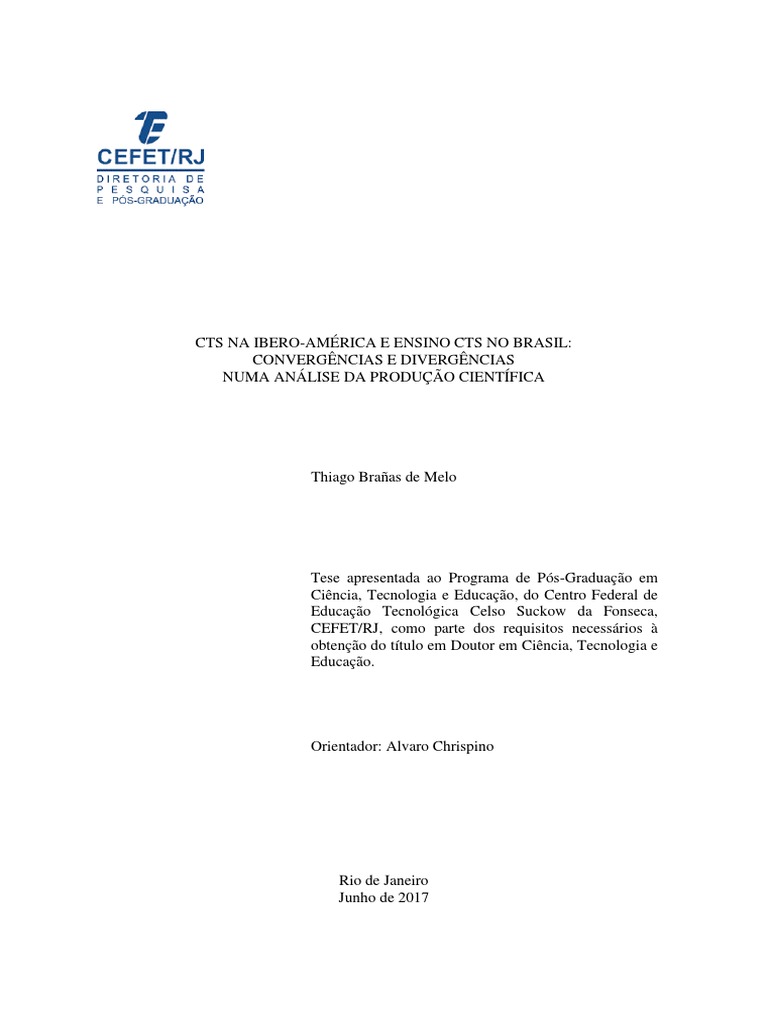 Thiago Brañas de Melo PDF | PDF | Sociologia | Science