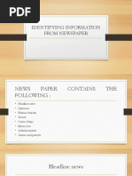 Parts of News Papers and Its Meaning | PDF | Newspapers | News