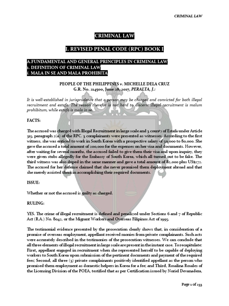 2017 Case Digests Criminal Law | Burden Of Proof (Law) | Murder