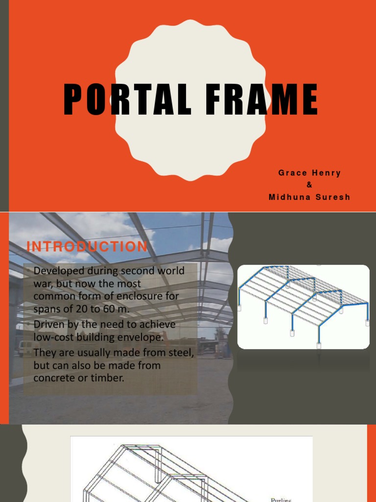Portal Frame | PDF | Framing (Construction) | Roof