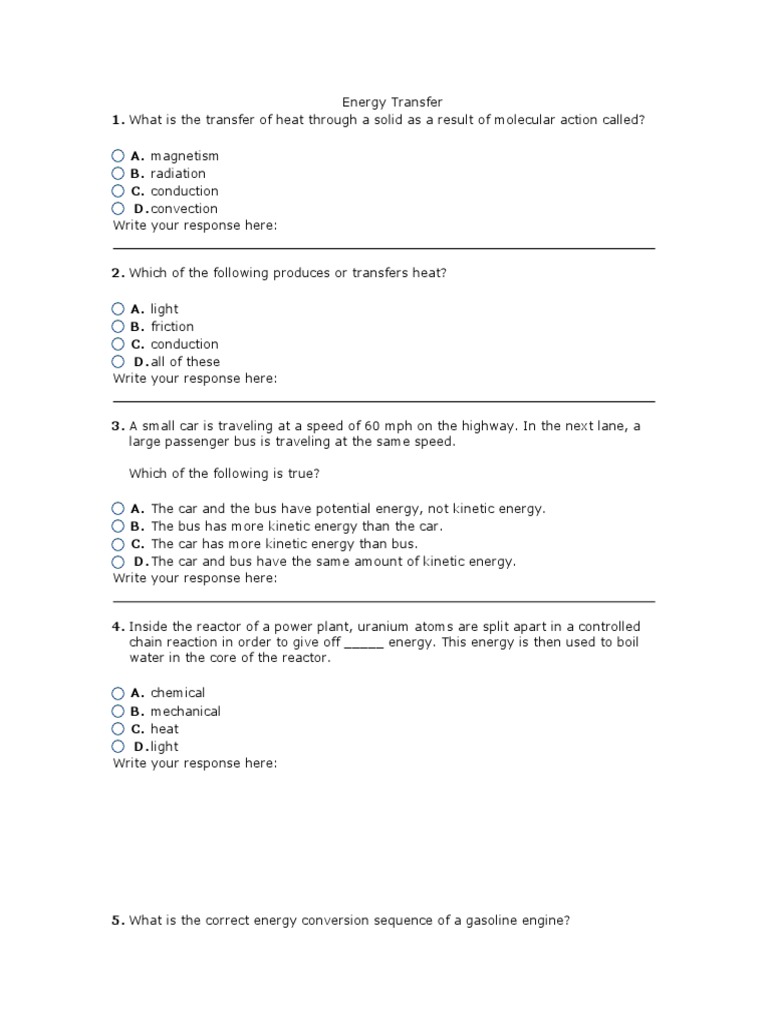 Energy Transfer | PDF | Potential Energy | Light