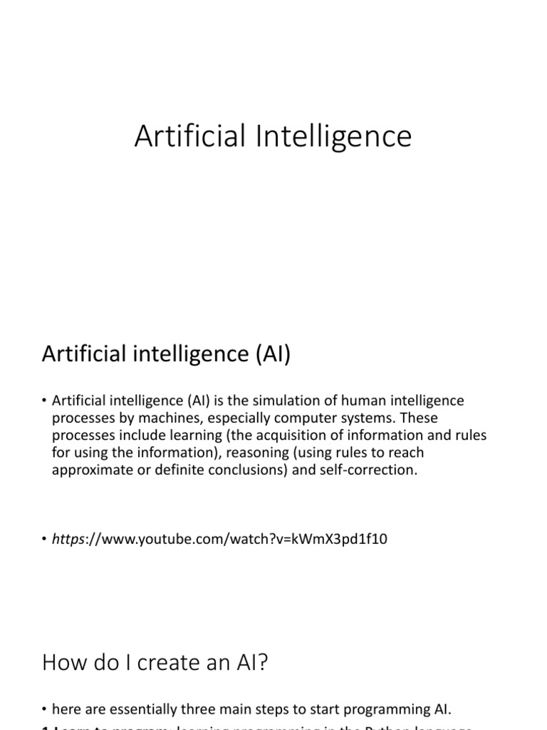 AI Presentation | PDF | Artificial Intelligence | Intelligence (AI ...