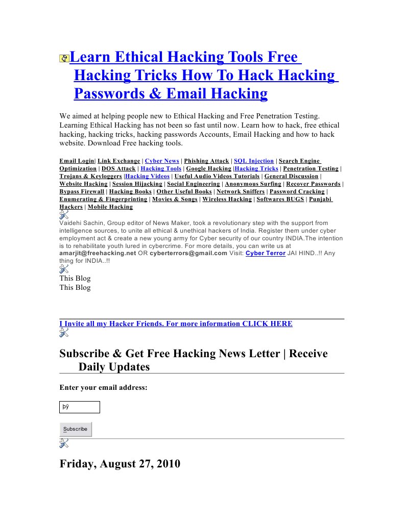 Learn Ethical Hacking Tools Free Hacking Tricks How To Hack Hacking ...