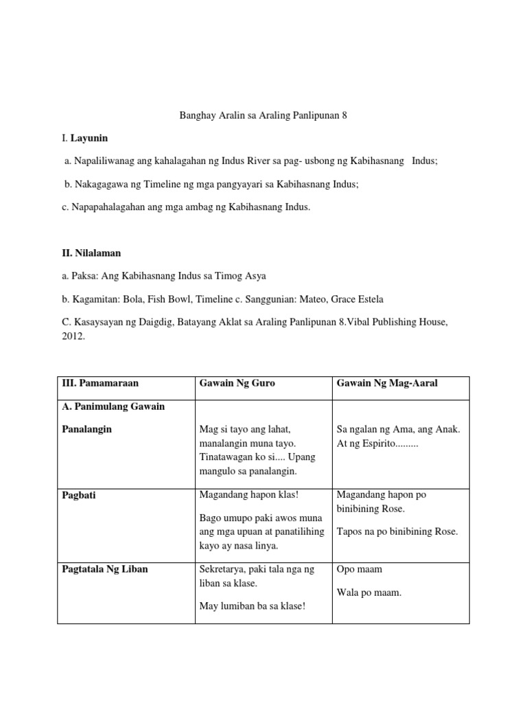 Ap - Lesson Plan by Rosemarie | PDF