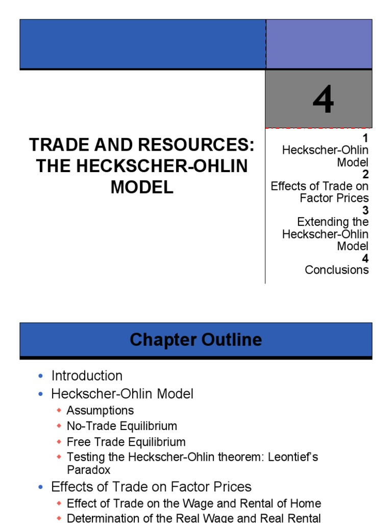 Heckscher-Ohlin Model PDF | PDF | Supply And Demand | Labour Economics