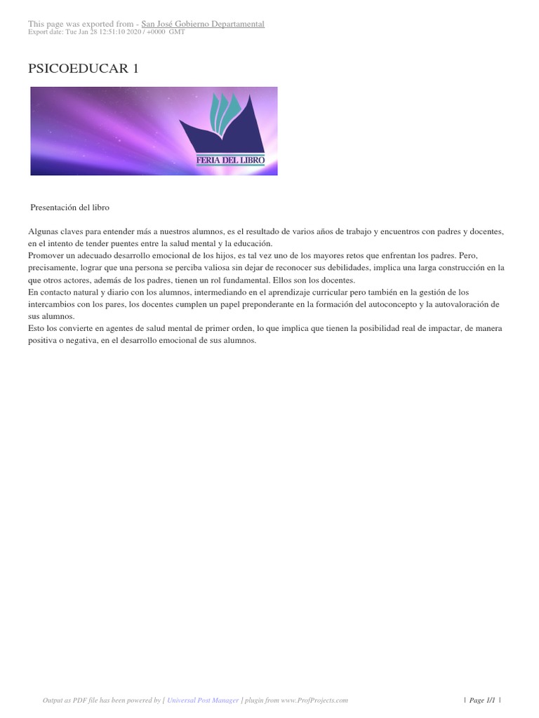 Psicoeducar 1 PDF | PDF