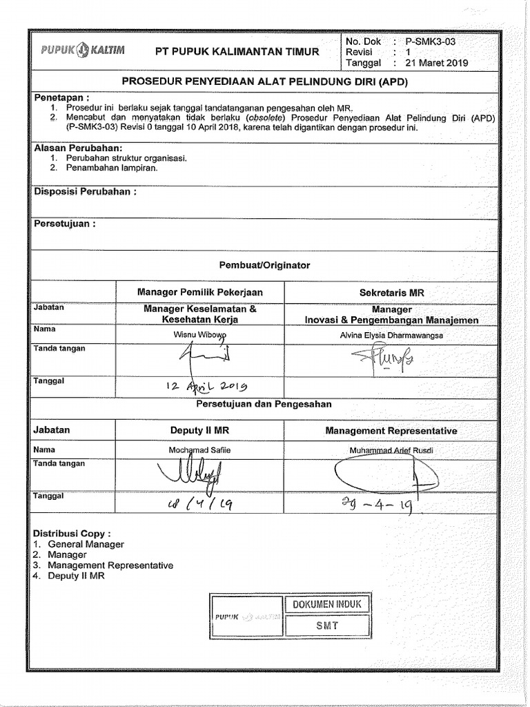 Prosedur Standard APD PKT | PDF