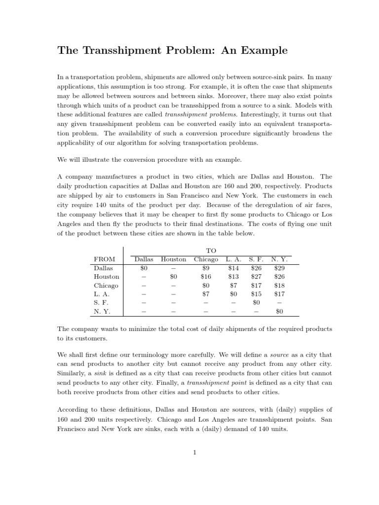 TP6 Transshipment | PDF | Theoretical Computer Science | Teaching Mathematics