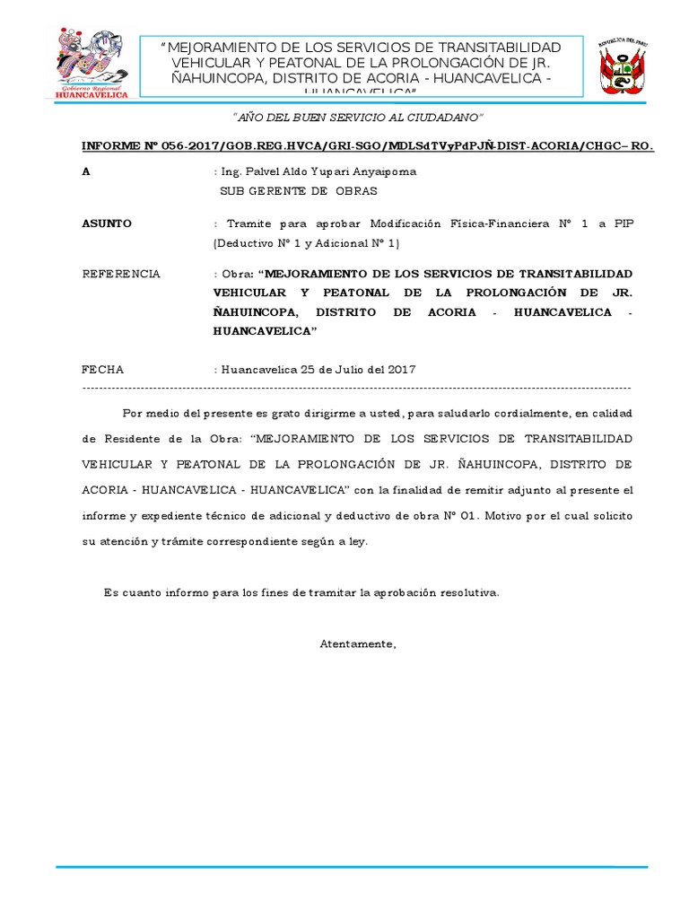 Informe de Adicional y Deductivo Gzo 744 | PDF | Presupuesto ... Informe de Adicional y Deductivo Gzo 744 | PDF | Presupuesto ...