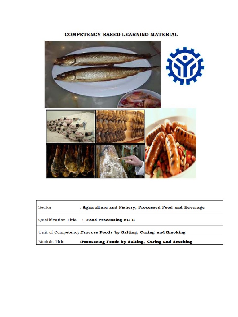 Final CBLM Core 1 Smoking, Pickling and Salting | PDF | Egg As Food | Salt