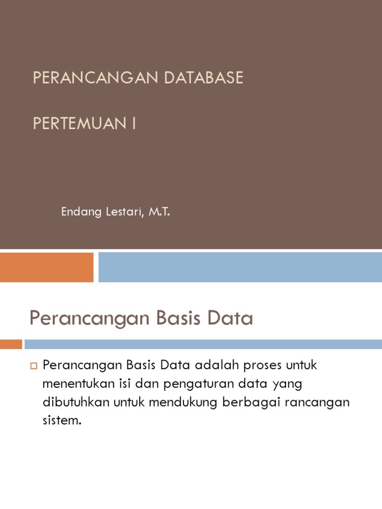 1 Perancangan Database | PDF