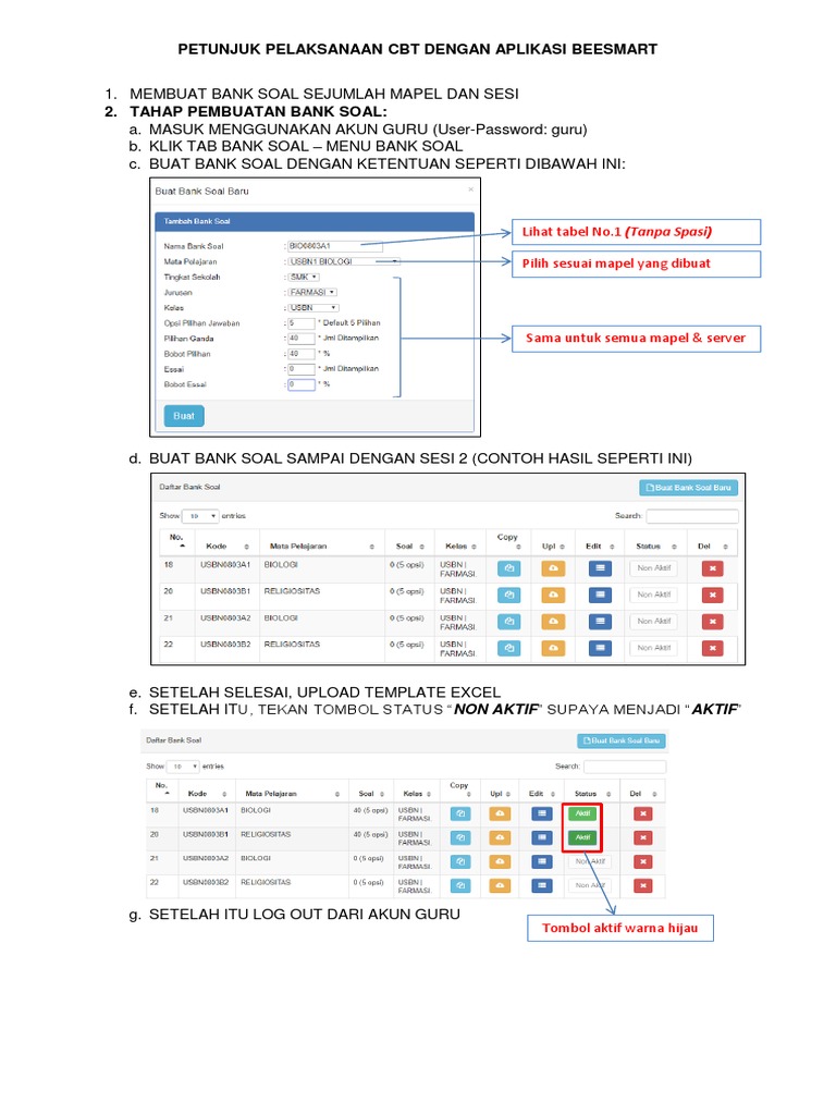 1 - Petunjuk CBT Beesmart | PDF | Teknologi & Rekayasa