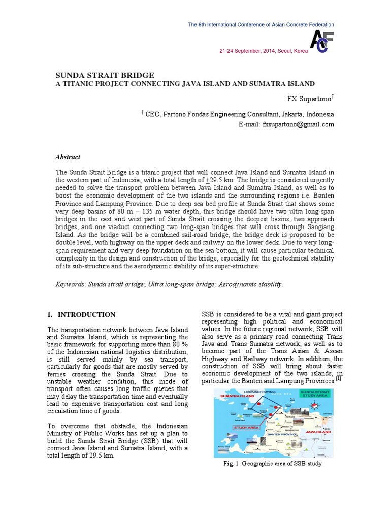 SUNDA STRAIT BRIDGE by FX Supartono For ACF Seoul | PDF | Wind Tunnel ...