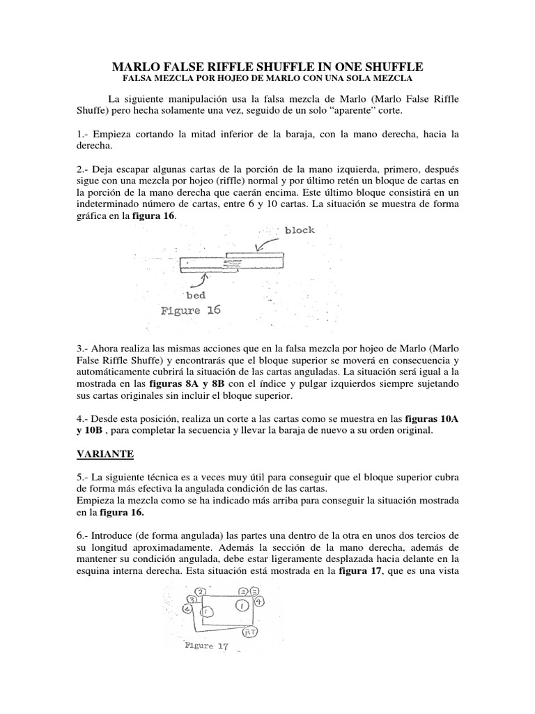 Ed Marlo - False Riffle Shuffle in One Shuffle PDF | PDF | Ocio | Deportes