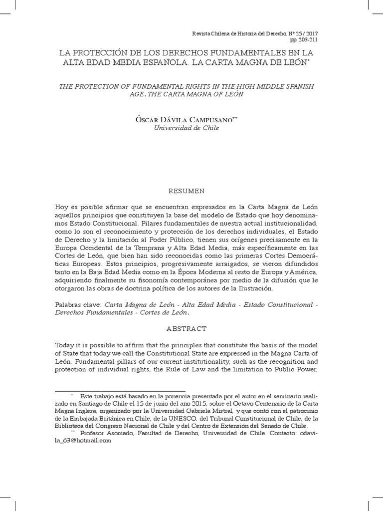 La Carta Magna de Leon | PDF | España | Carta Magna