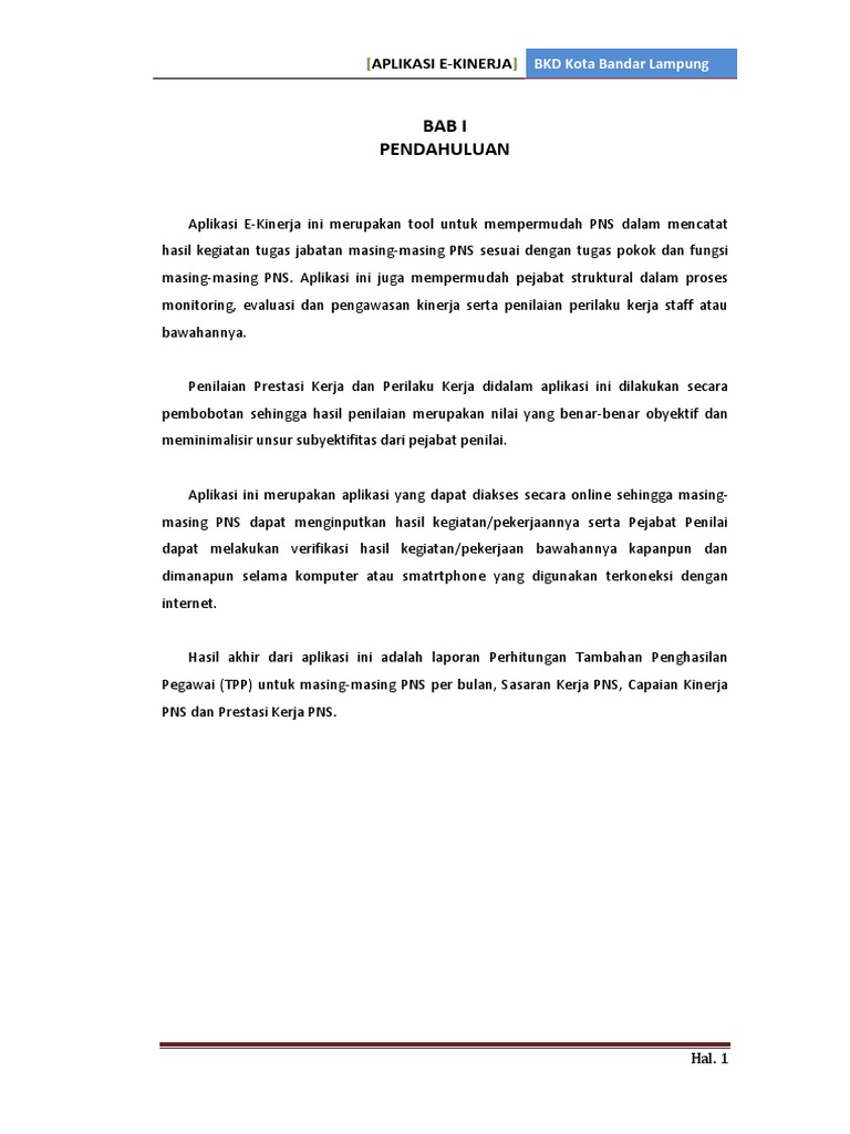 Tutorial e Kinerja | PDF