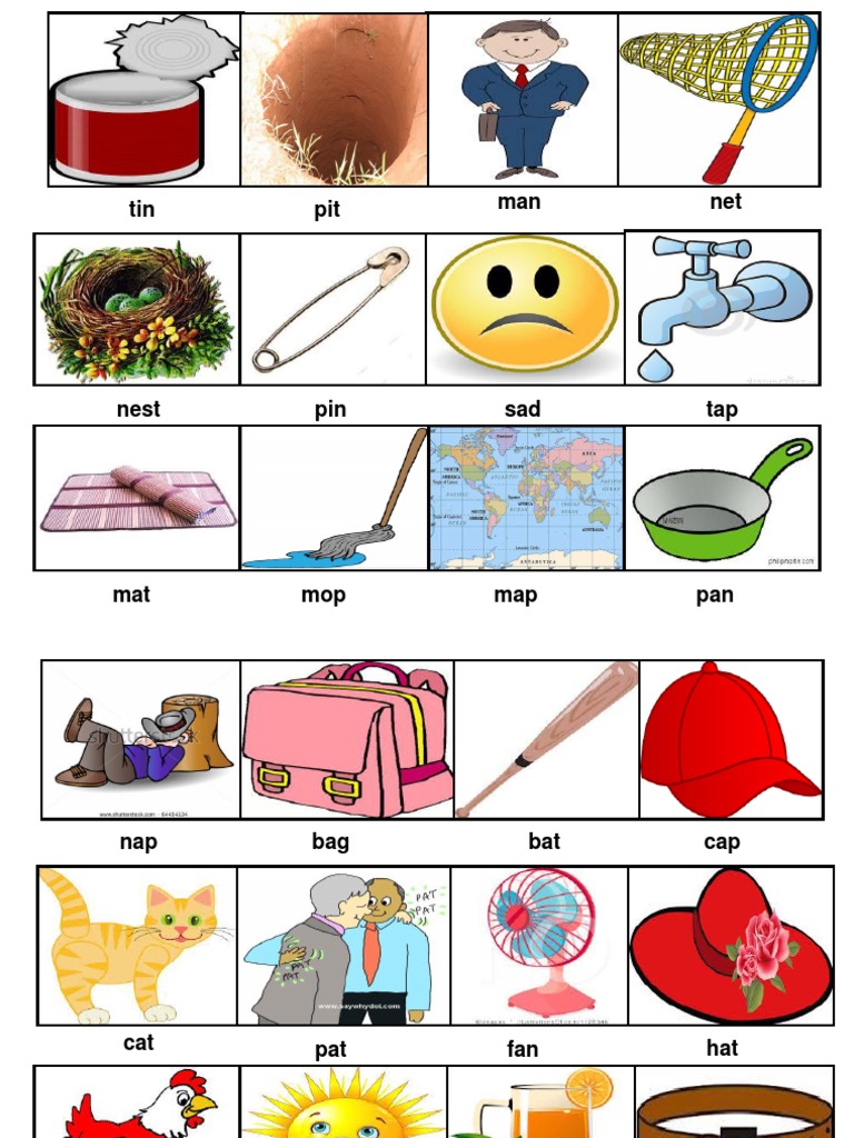 Match Card With Words Game Template | PDF