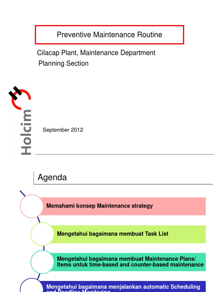 01.preventive Maintenance Routine - 24.09.2012 | PDF | Change ...