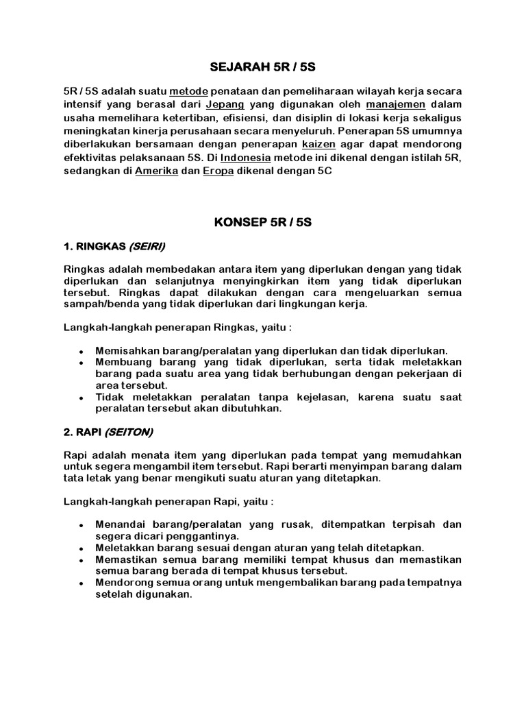 Konsep 5R | PDF | Bisnis