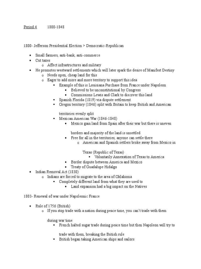 APUSH Period 4 Review | PDF | Second Party System | Whig Party (United ...