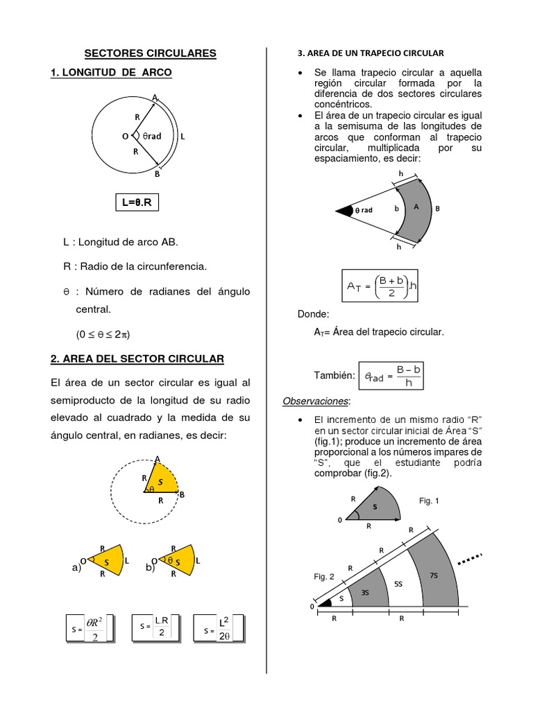 Sectores Circulares | PDF | Geometría Elemental | Geometría