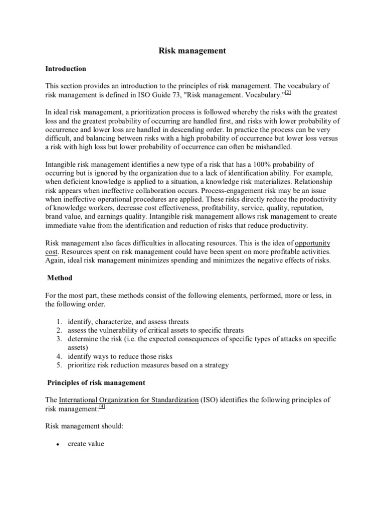 Risk Management | PDF | Risk Management | Risk