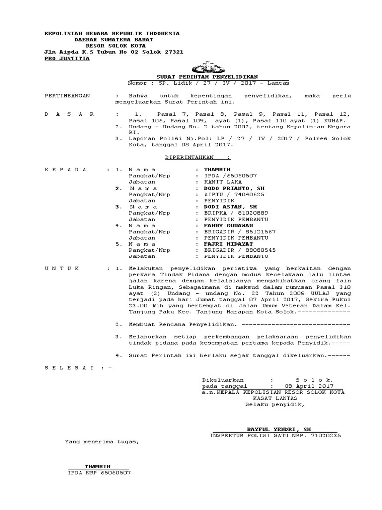 2-Sprin Lidik-Ren Lidik - Hasil Lidik | PDF
