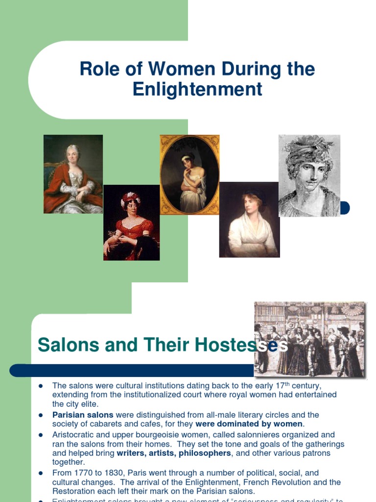 Role of Women During The Enlightenment | PDF