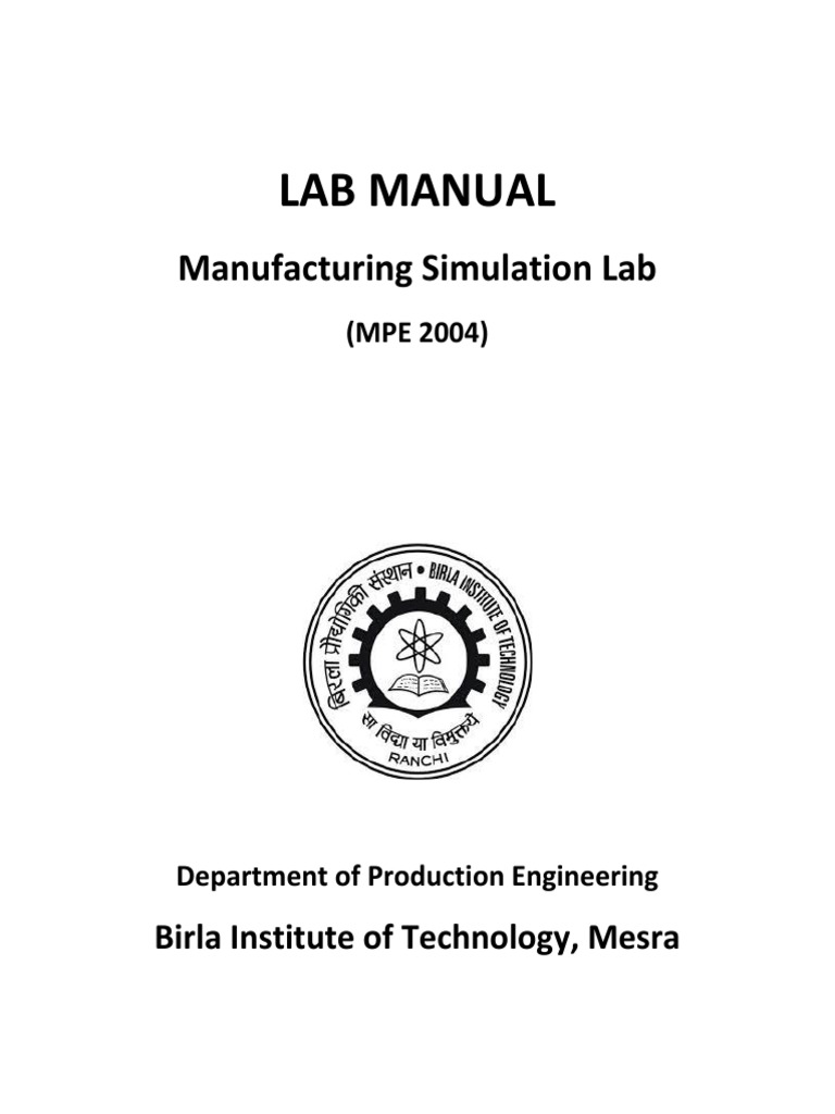 Simulation Lab Manual PDF | Download Free PDF | Mathematical Model ...